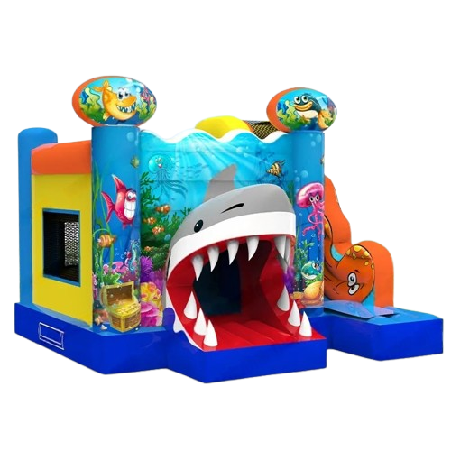 Vente château gonflable combo requin – Corsica gonflable